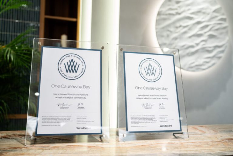 One Causeway Bay Achieves WiredScore Platinum Certification